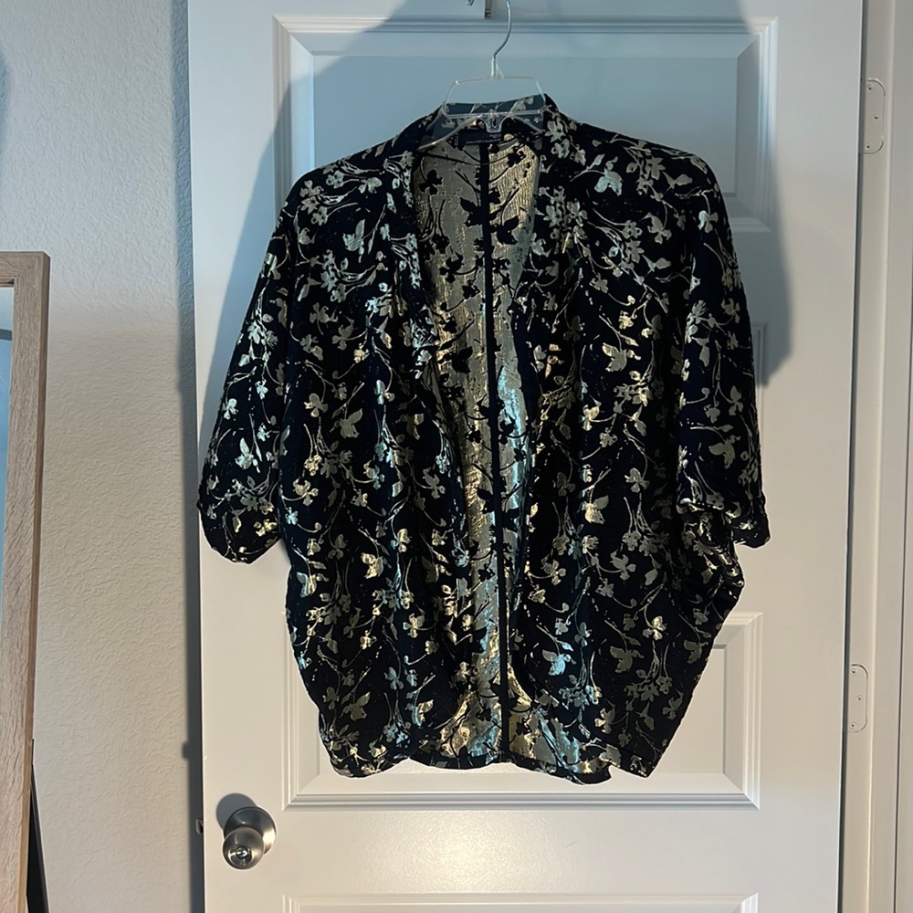 Zara W&B Collection Gold & Black Dark Floral Jacquard… - Gem